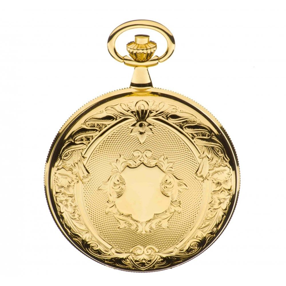 Jean Pierre Of Switzerland Gold Plated Double Hunter Mechanical Pocket ...