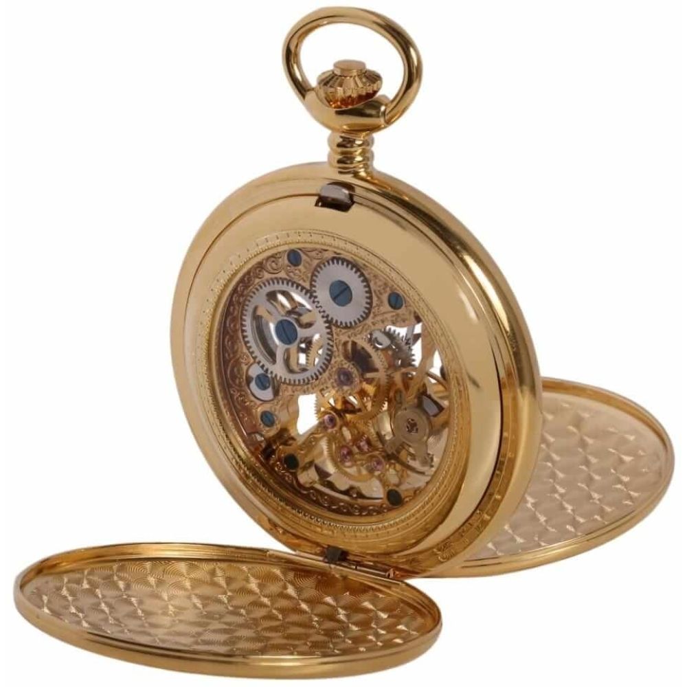 Double Hunter 17 Jewel Gold Mechanical Pocket Watch MP00729/01 ...