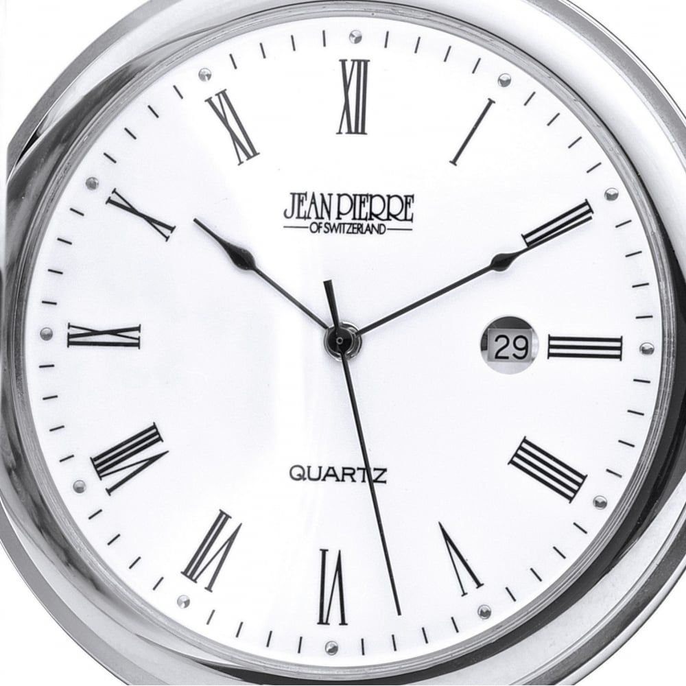 Jean Pierre Of Switzerland Full Hunter Chrome Plated Quartz Pocket ...